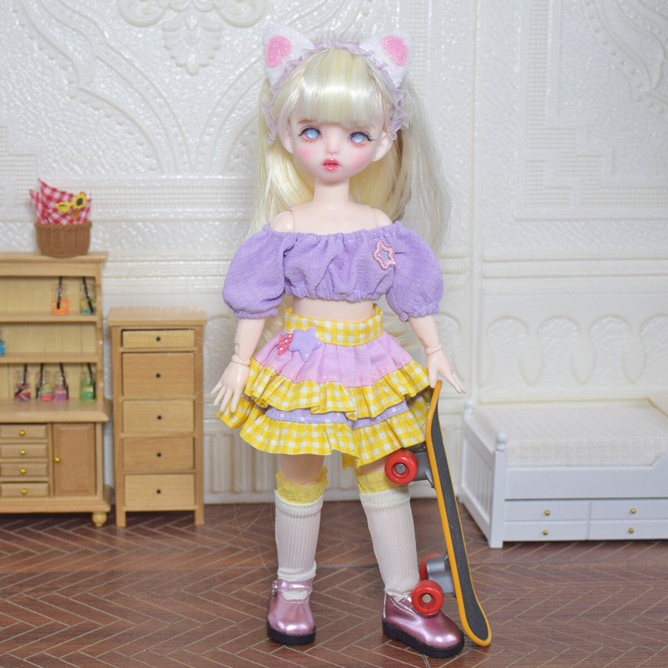 12" 1/6 Handmade PVC BJD MSD Ball Jointed Dolls Fashion Assembled ...