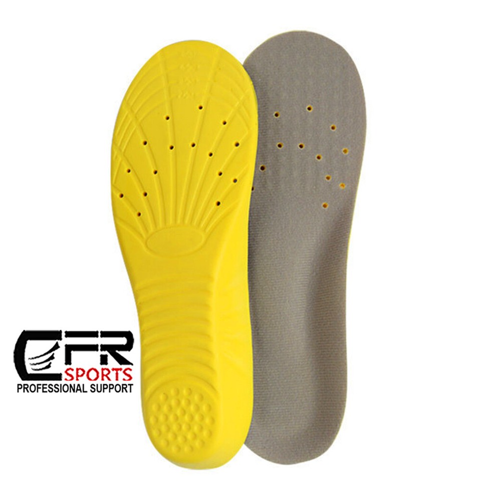 Memory Foam Foot Orthotics Insoles Plantar Fasciitis High Arch Support ...