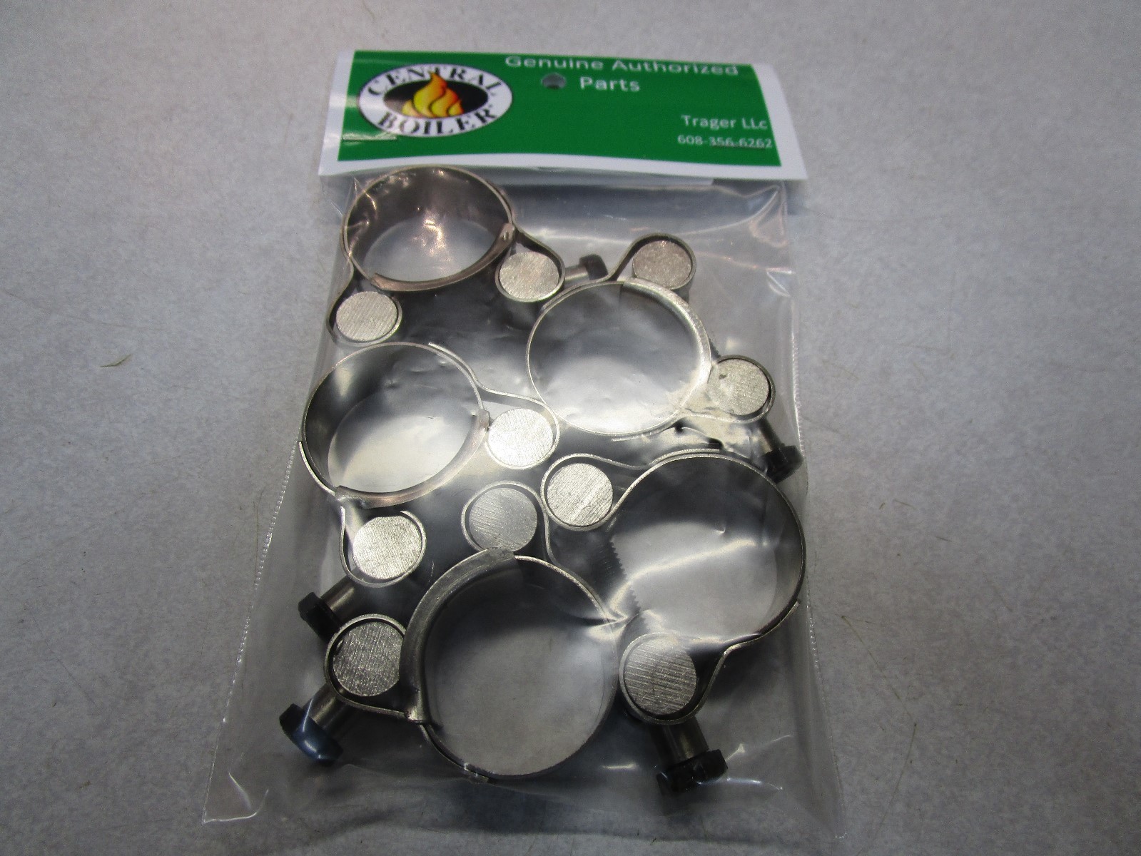 CENTRAL BOILER 1" STAINLESS STEEL PEX CLAMP 5PK P/N 5978, WOOD BOILERS ...