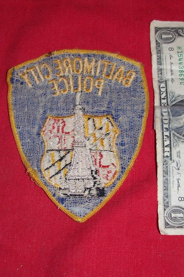 Vintage Baltimore City Police Patch Shoulder Coat Jacket Collectible ...
