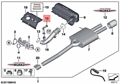 Genuine BMW R55N R56N R57N R58 R59 R60 R61 3 doors Vent Pipe OEM ...