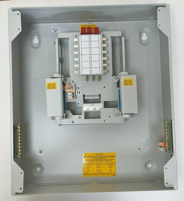 Wylex 16-way MCB Distribution Board 3-phase 125amp Main & Circuit ...