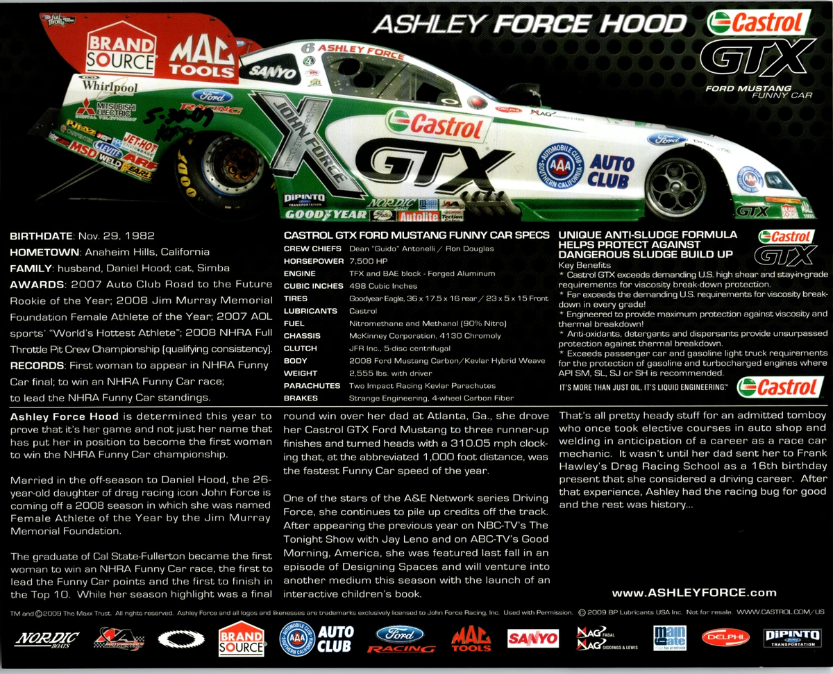 Ashley Force Hood