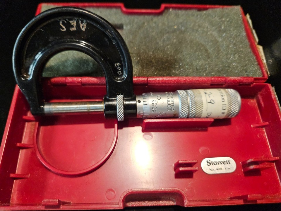 Starrett T436XFL-1 Outside Micrometer 0-1" w/ Case – USA Made – Used ...