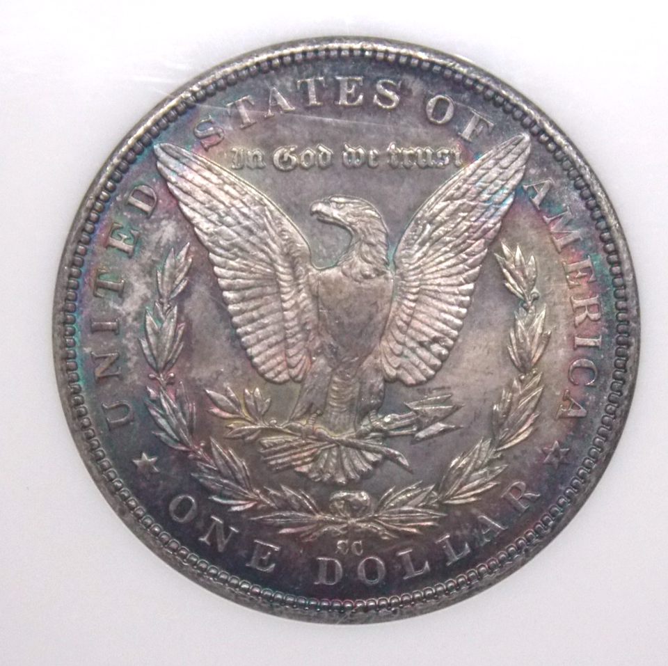 1890 "CC" Morgan SILVER Dollar $1 NGC MS64 #011 Unc BU **TONING* ECC&C ...