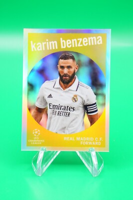 (2 Cards) 2023 Topps Chrome 1959 Topps #59-18 Karim Benzema Real Madrid ...