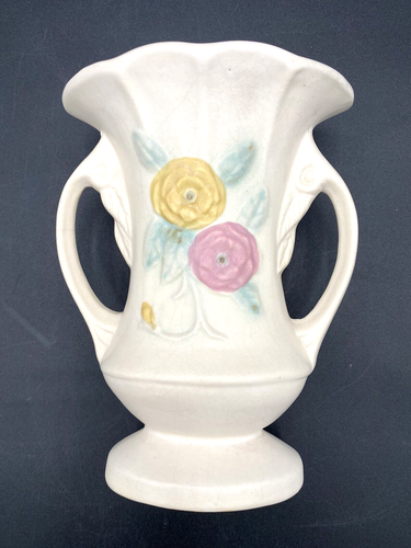 Vintage Hull Camillia Open Rose Pattern Vase, Pink & Yellow Flowers on ...