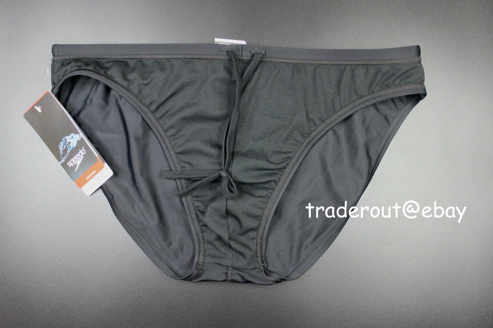 Speedo Men Black solar swim brief bikini swimsuit Swimwear size 30 32 ...