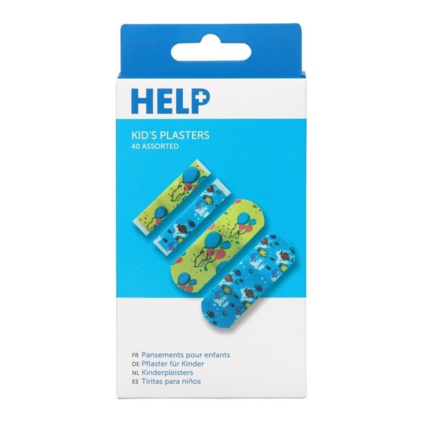Help Plasters Kids Colourful Pack of 40 Assorted Colour Joblot X 4 Boxs ...