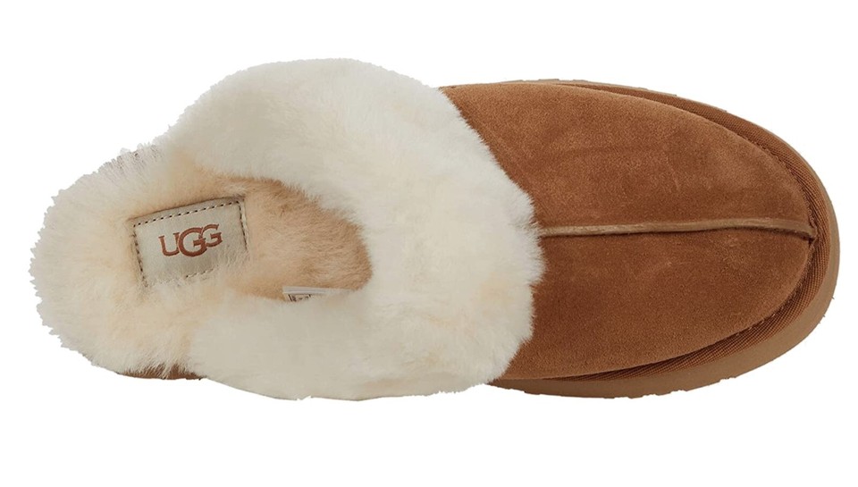 New 100% Authentic UGG Soft Disquette Platform Slippers Chestnut Women ...