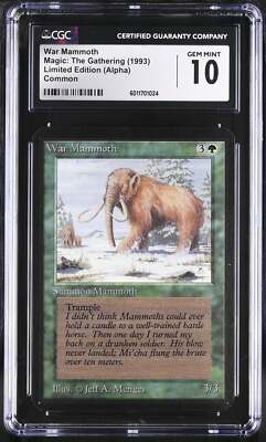 Magic: The Gathering War Mammoth 1993 (Alpha) CGC 10 | eBay