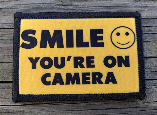 Smile You're On Camera Morale Patch Hook and Loop Funny Army Custom Tactical 2A | eBay