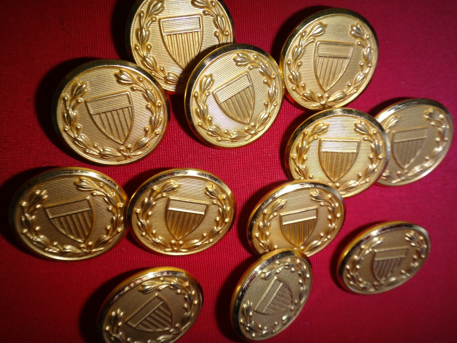 Lot Of 12 US Army JROTC Gold Tone Metal Buttons For Jackets New, Never ...