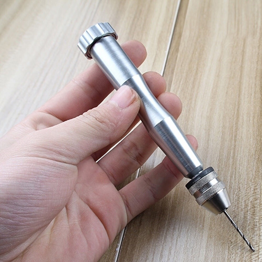 Set Mini Hand Drill Supplies Silver Vise Portable Workshop Accessories ...