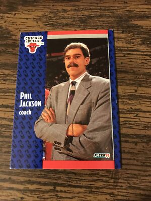 Phil Jackson, Coach, Chicago Bulls, Fleer '91, #28 | eBay