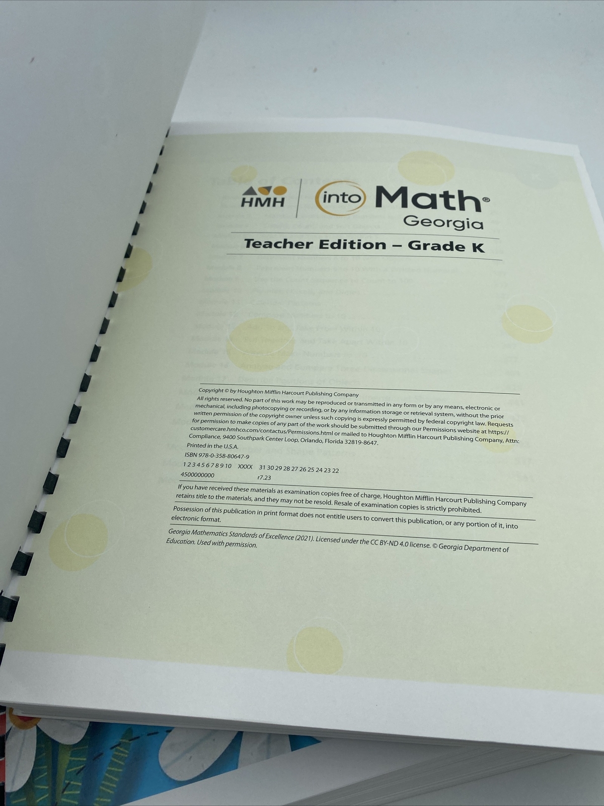 Houghton Mifflin Into Math Georgia Grade K HMH Teacher Edition ...