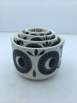 Golden Player Owl Ceramic Nesting Measuring Cups Set 4 | eBay