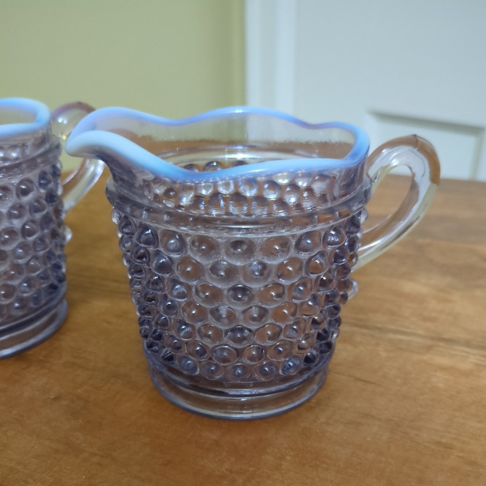 Westmoreland Lilac Lavender Opalescent Hobnail Sugar Creamer Vintage | eBay