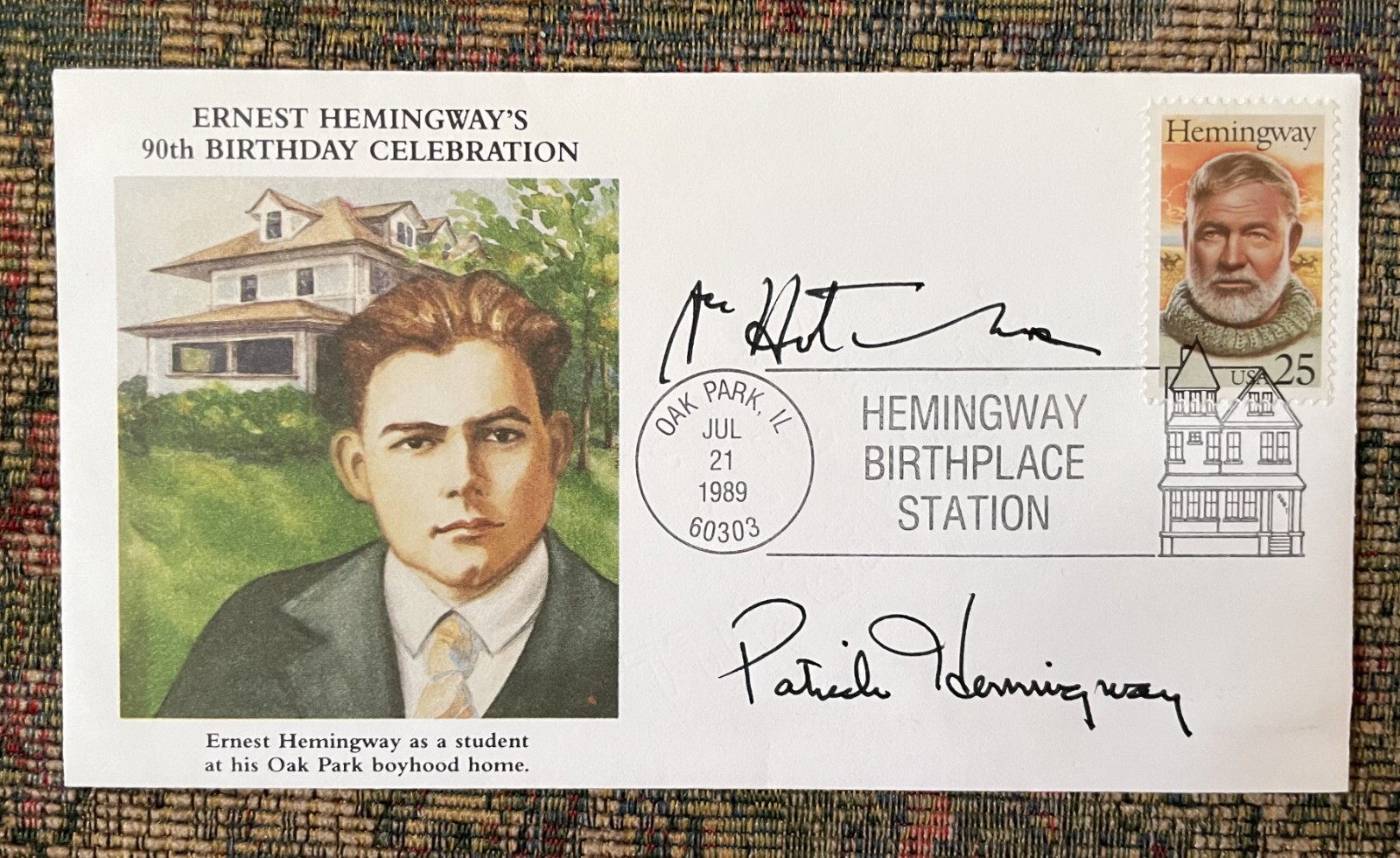 Ernest Hemingway 1989 FDC Signed Birthplace Ceremony Cover 17 ...