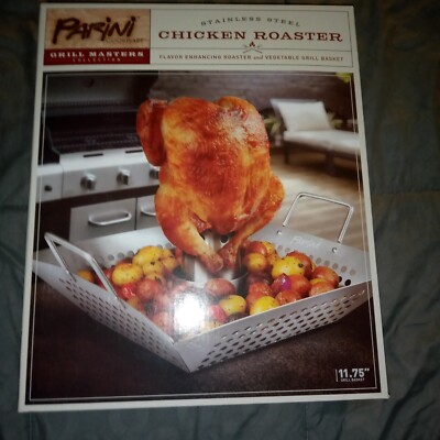 Parini Cookware Stainless Steel Chicken & Vegetables Roaster Grill ...