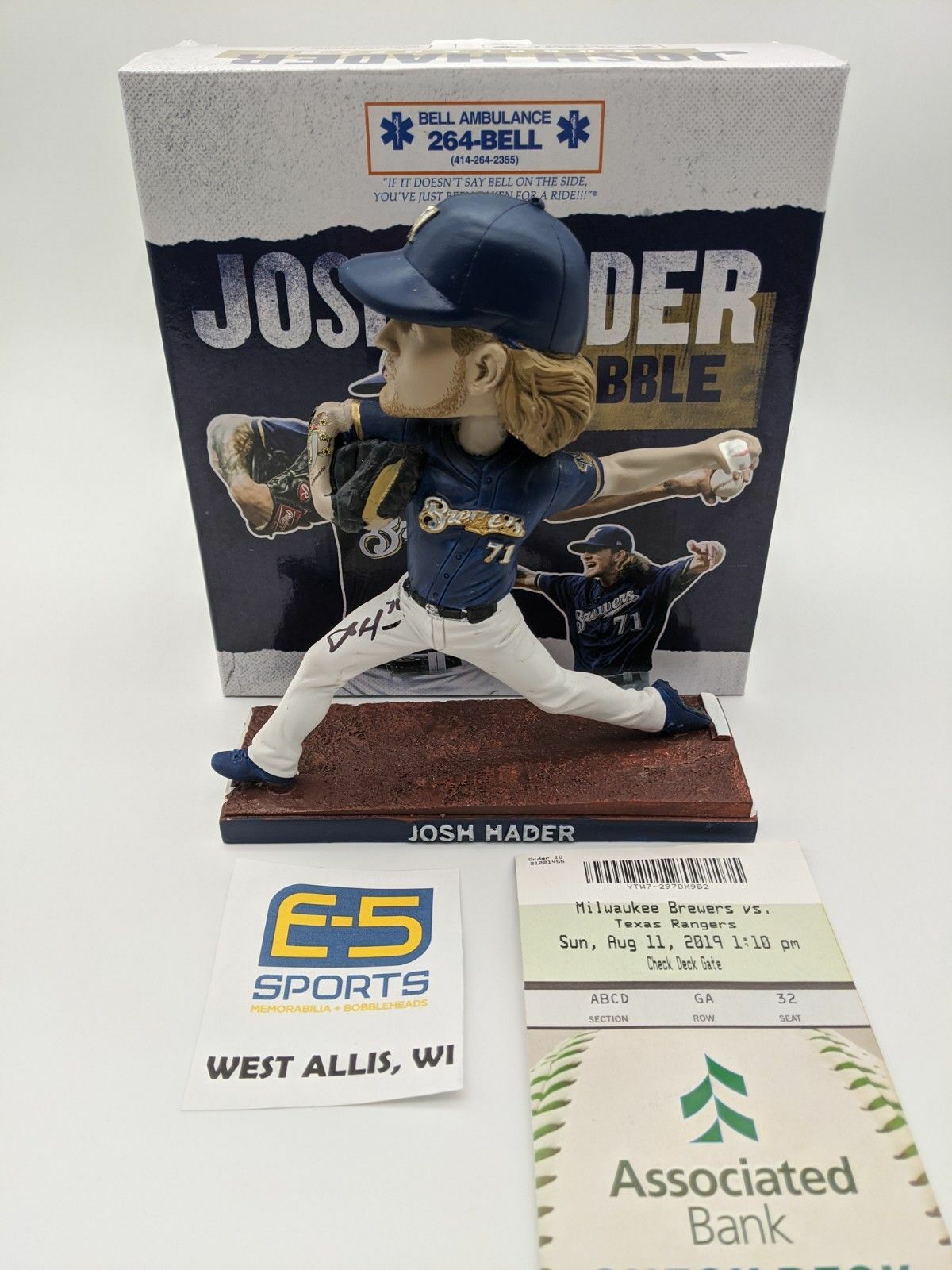 Josh Hader Brewers Signed Autographed Brewers Check Deck Bobblehead LE ...