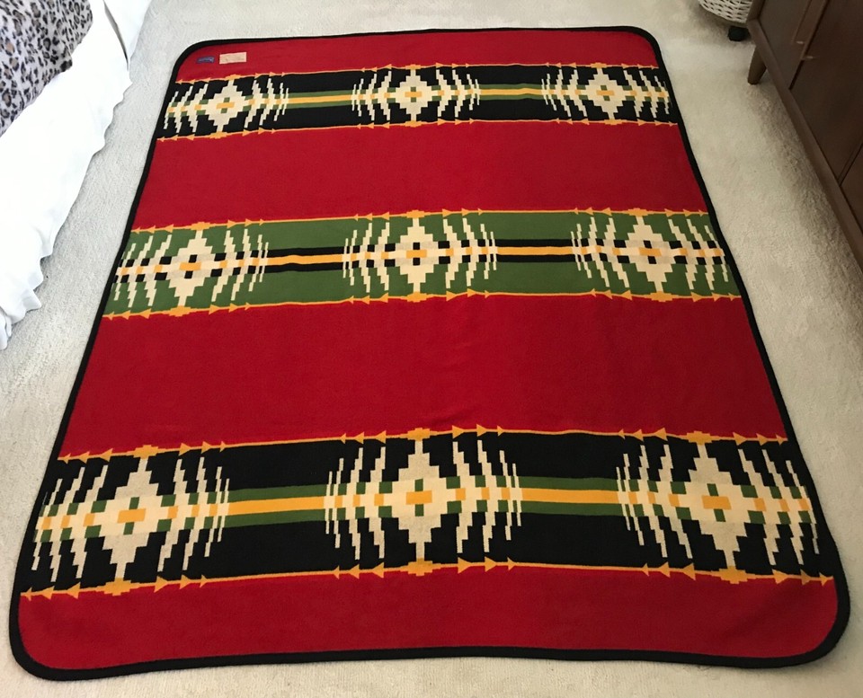 Pendleton Beaver State Heritage Banded Stripe Reversible Wool Blanket 58” X 75” | eBay