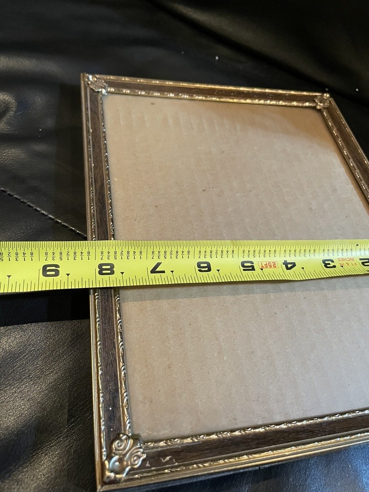 VTG Gold Tone Wood Look Embossed Metal Frame 8”x10” | eBay