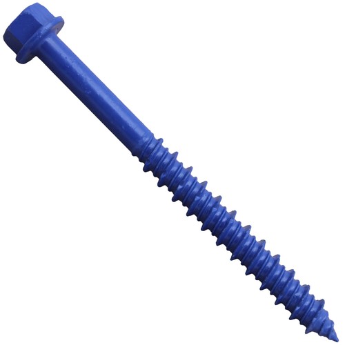 3/16" & 1/4" Blue Concrete Anchor Screws, Carbon Steel, Interior ...
