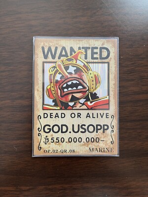One Piece Anime Collectible God Usopp QR Chibi Wanted Card | eBay