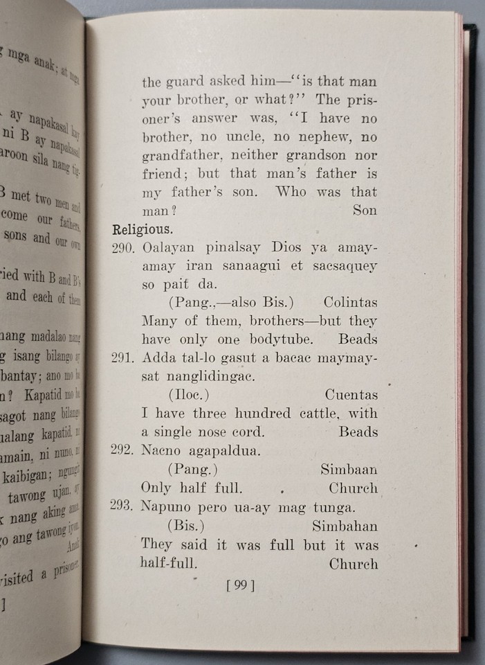 A Little Book Of Filipino Riddles By Frederick Starr Philippines 1909 ...