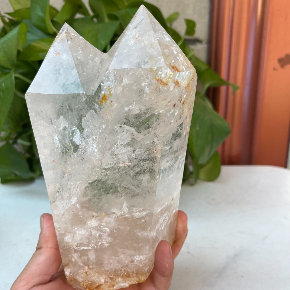 2860g Natural Clear Quartz Double Point Obelisk Quartz Cystal Wand ...