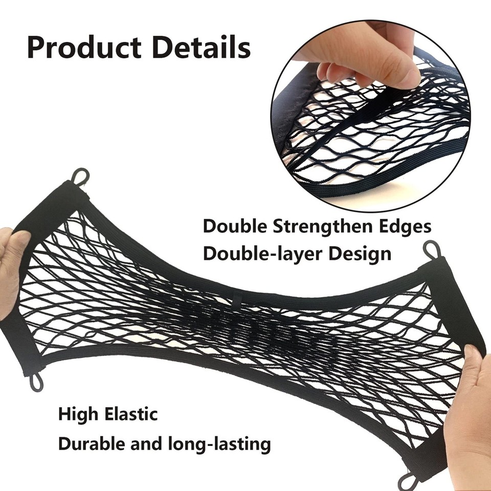 2PACK Small Cargo Nets Elastic Stretchable Pocket Storage Mesh Net ...