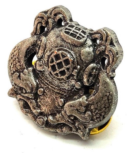US ARMY DIVER SCUBA FIRST CLASS 1ST MILITARY Navy BADGE PIN Oxidized ...