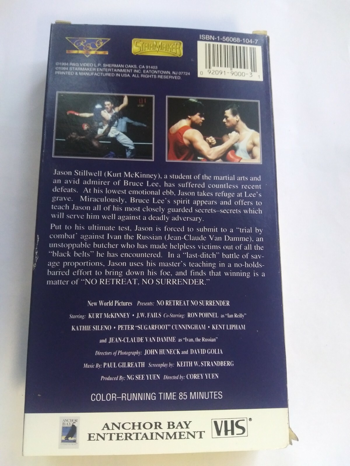 No Retreat No Surrender VHS Jean-Claude Van Damme | eBay