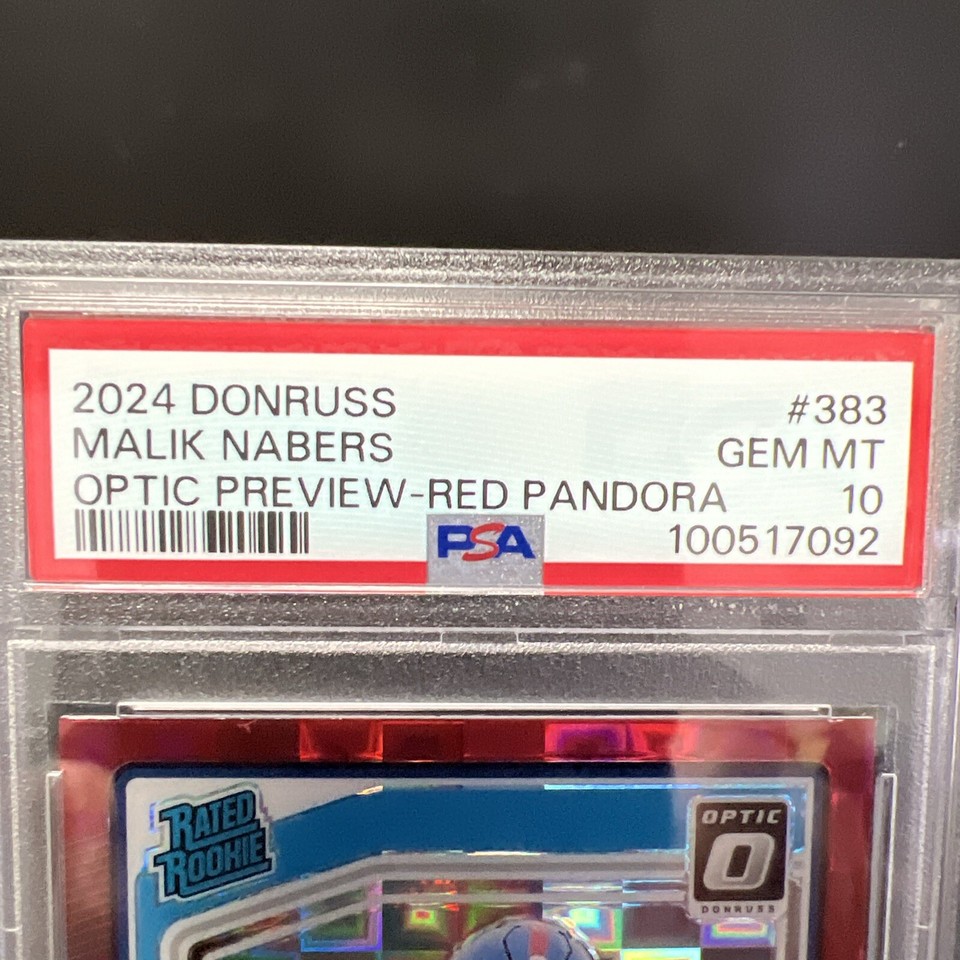 2024 PANINI DONRUSS OPTIC PREVIEW-RED PANDORA #383 MALIK NABERS ROOKIE ...