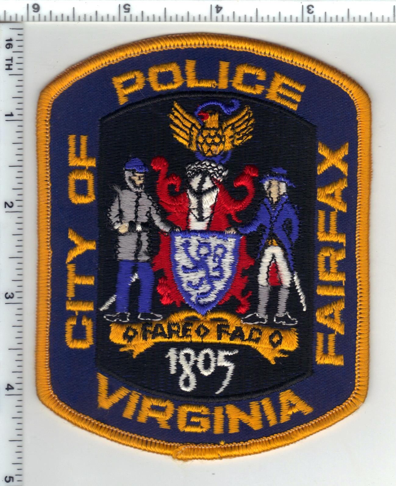 City of Fairfax Police (Virginia) Yellow Border Uniform Take-Off ...