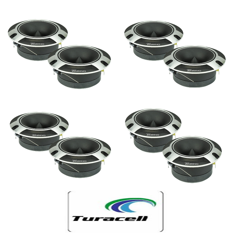 8 x Timpano TPT-ST2 4" Super Loud Tweeters 240 Watts Chrome 1" Voice ...