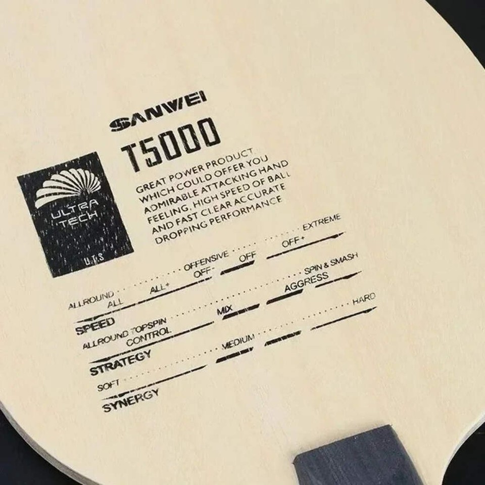 SANWEI T5000 Ping Pong Blade – 5 Wood 2 Carbon Offensive Racket | eBay