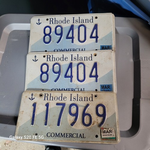 RHODE ISLAND License Plate Set Of 2 +1 Expired 3+ Yrs | eBay