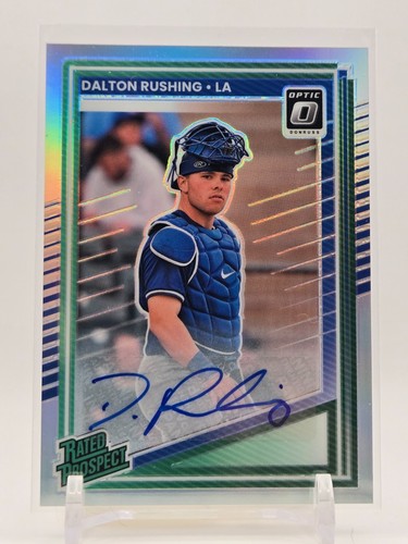 DALTON RUSHING 2025 Donruss SILVER Optic Rated Prospect Autograph ...