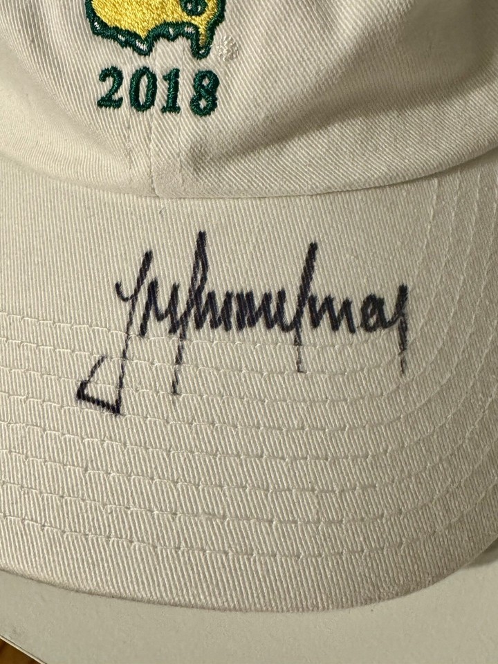 RARE NWT 2018 PGA Masters Tour White Golf Hat ~ Autographed by Trevor ...