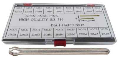 Stainless Steel Split Pins For Watch Bracelet Links 1.1mm Diameter 12mm ...