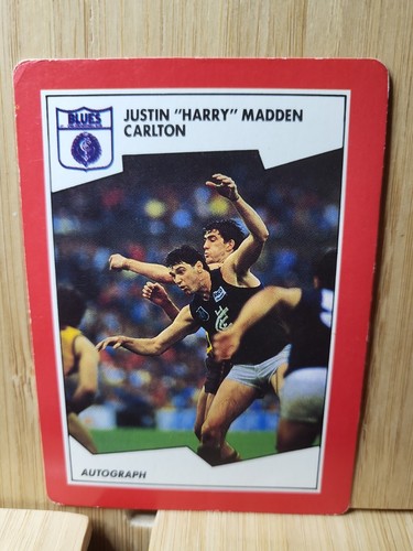 JUSTIN "HARRY" MADDEN🏆1989 Scanlens #32 CARLTON Stimorol AFL Trading ...