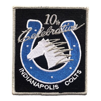 1993 INDIANAPOLIS COLTS NFL FOOTBALL 10TH YEAR OFFICIAL PATCH WILLABEE ...
