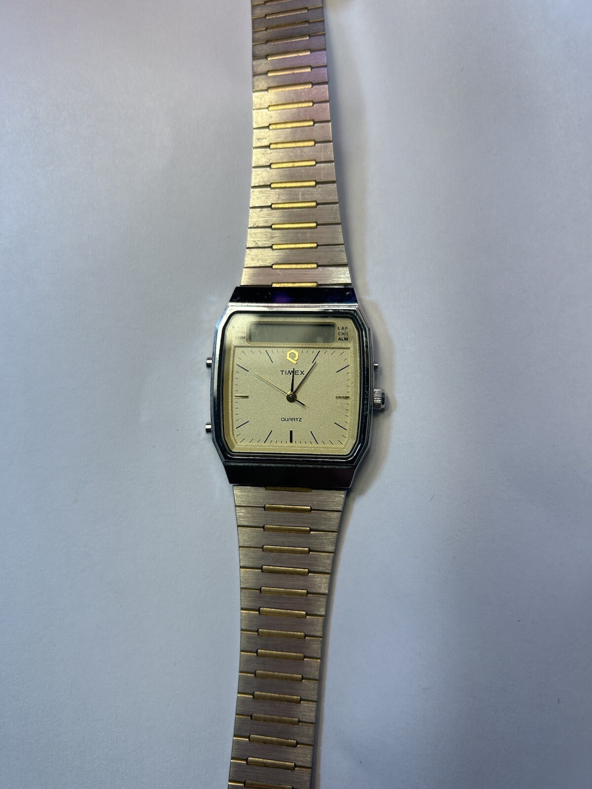 Timex V Cell Mens Analog Digital Quartz Watch Vintage Gold Plate | eBay