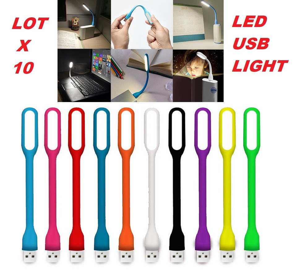 New Flexible USB LED Light Mini Lamp For Computer Laptop Notebook PC ...