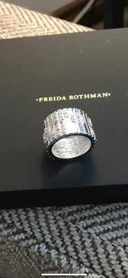 FREIDA ROTHMAN Sterling Silver 925 Textured Cigar Band Ring, Size 7 | eBay
