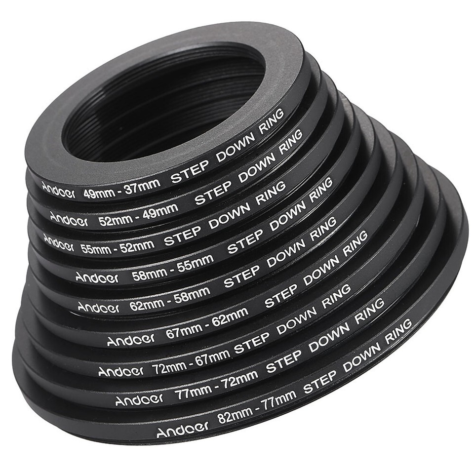 18pcs Camera Lens Filter Adapter Kit 9pcs Step Up Ring & 9pcs Step Down ...