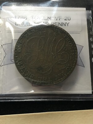 1788 Druid Head, Penny Token ; Coin Mart Graded**VF-20** #025478 | eBay