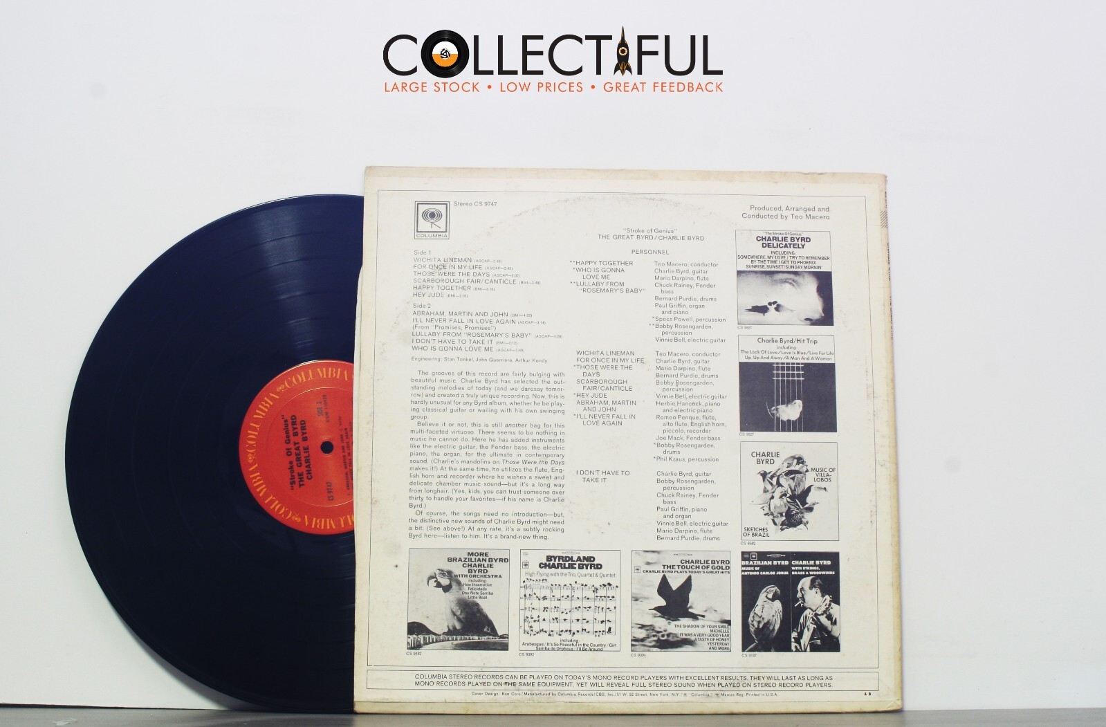 CHARLIE BYRD - THE GREAT BYRD - COLUMBIA 1968 - VINYL LP RECORD🔥 | eBay